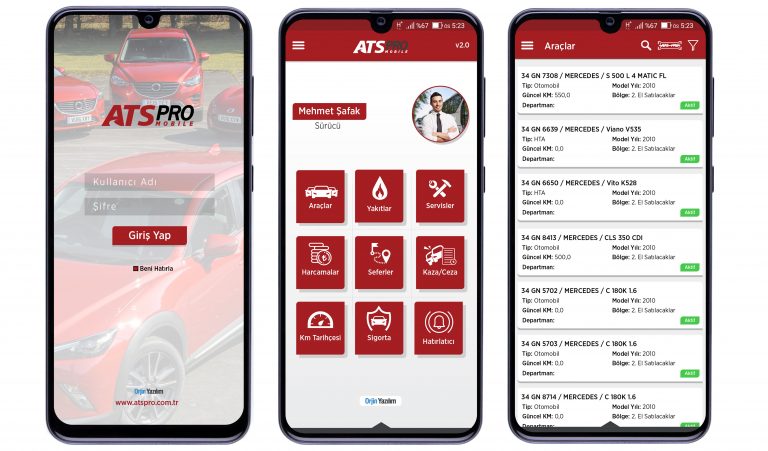 ATS PRO Mobil - Bulut Tabanlı Filo Yönetimi Yazılımı